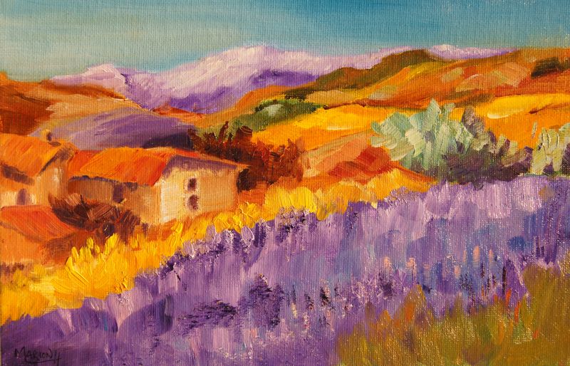 Artbymarion - Joy of Colour: Provence Landscape oil painting